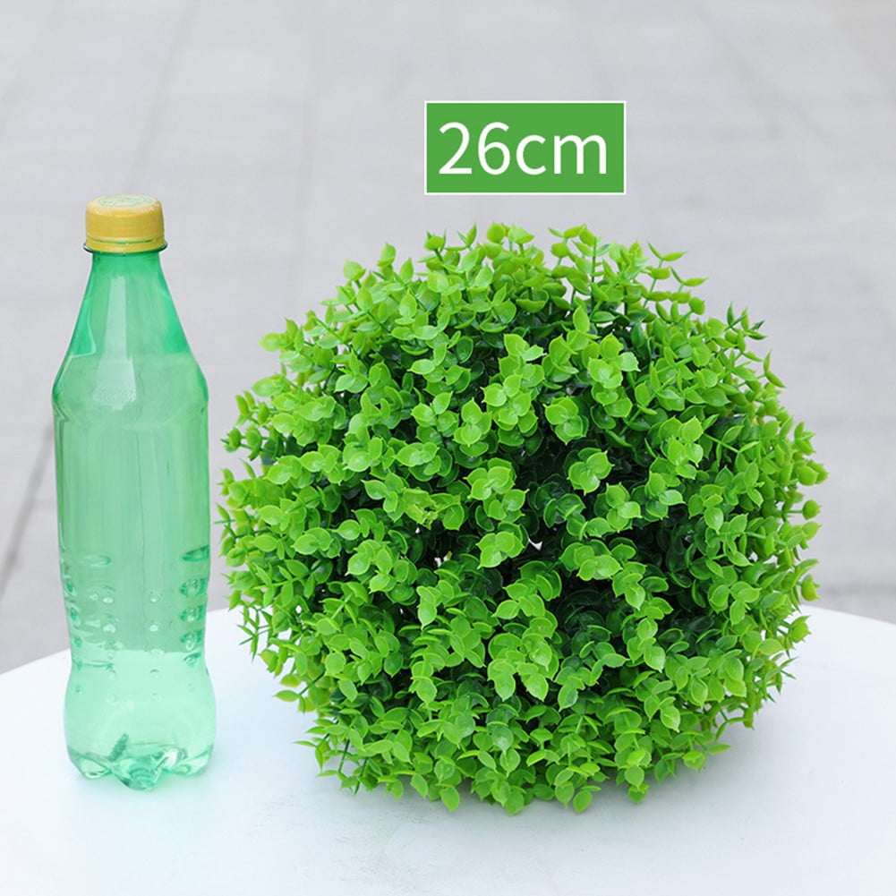 Artificial Plastic Grass Balls for Garden Decor, Lifelike Green ...