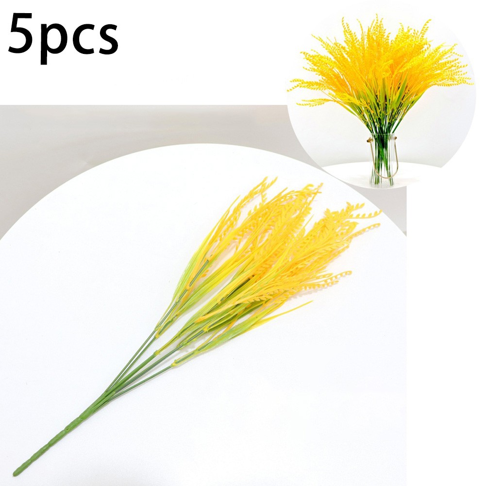 Artificial Plastic Plants Rice Garden Simulation Fake Rice Field Autumn ...