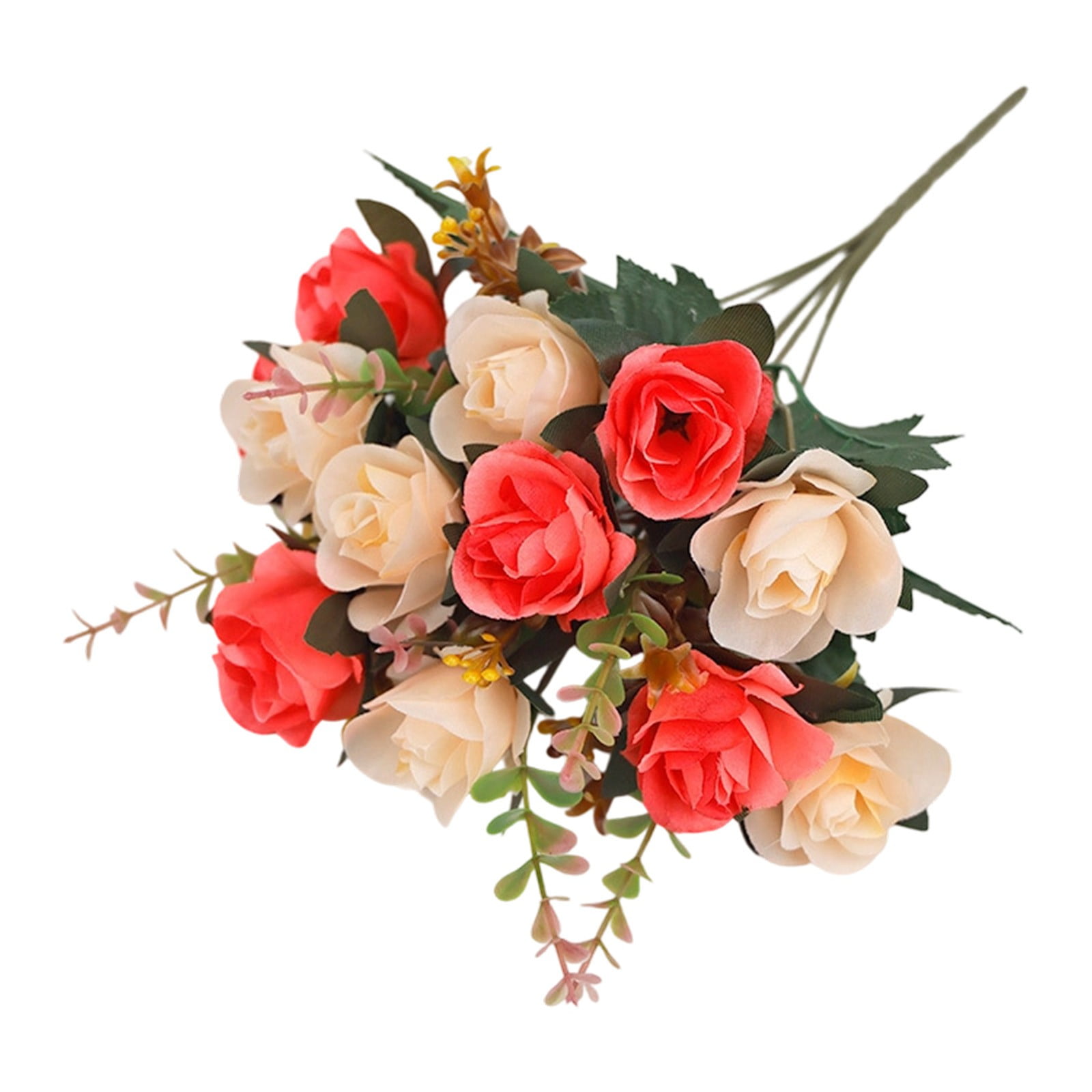 Artificial Plastic Rose Bouquet, Simulated Silk Fake Flowers, Long ...