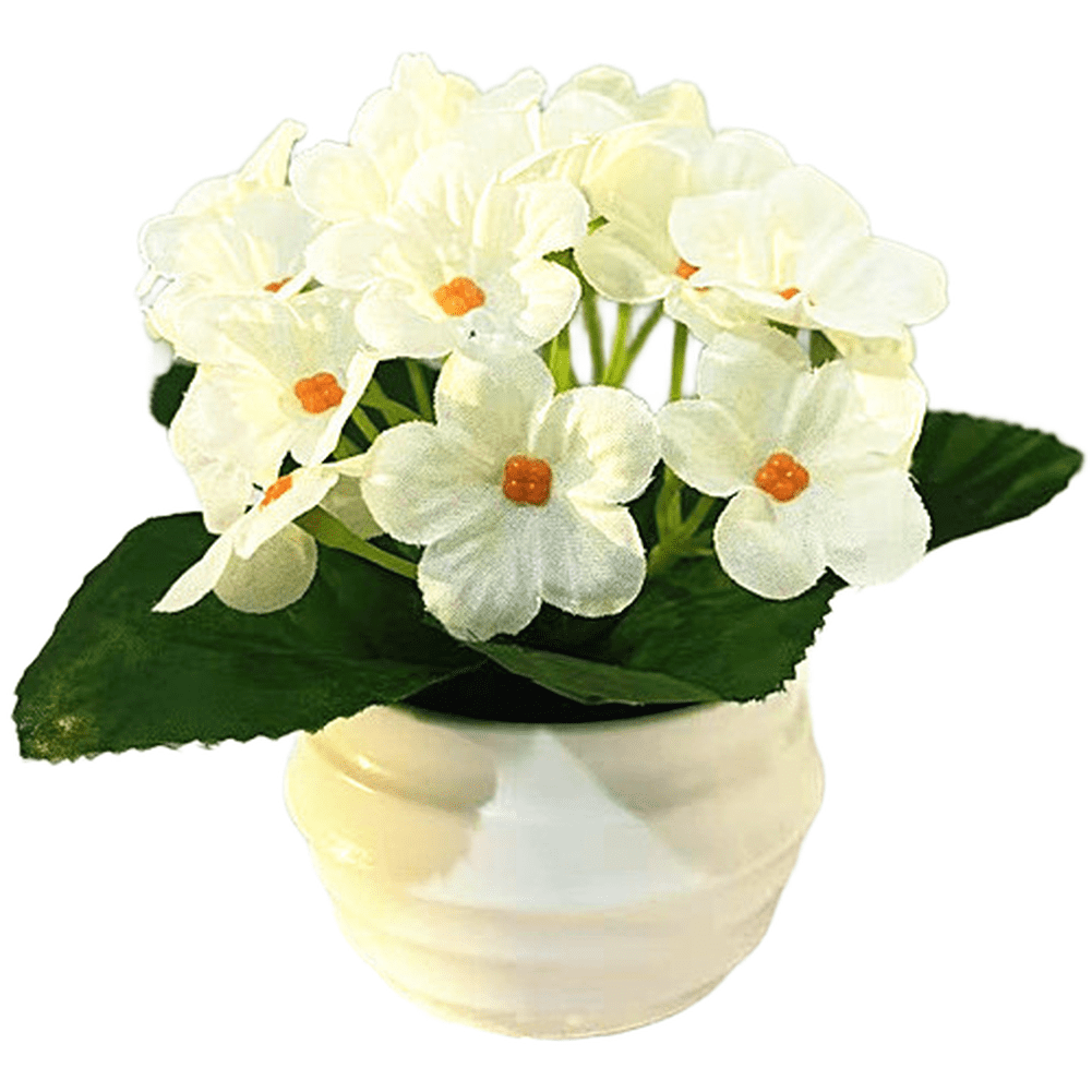 Artificial Plastic Violet Flower Bonsai Fake Potted Plants for Home ...