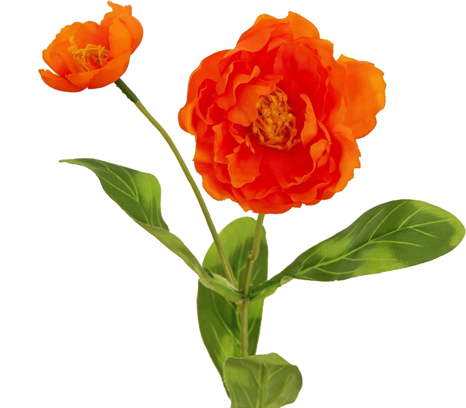 Artificial Poppy Flower 12pcs 21'' Long Stem Silk Papaver with 2 ...