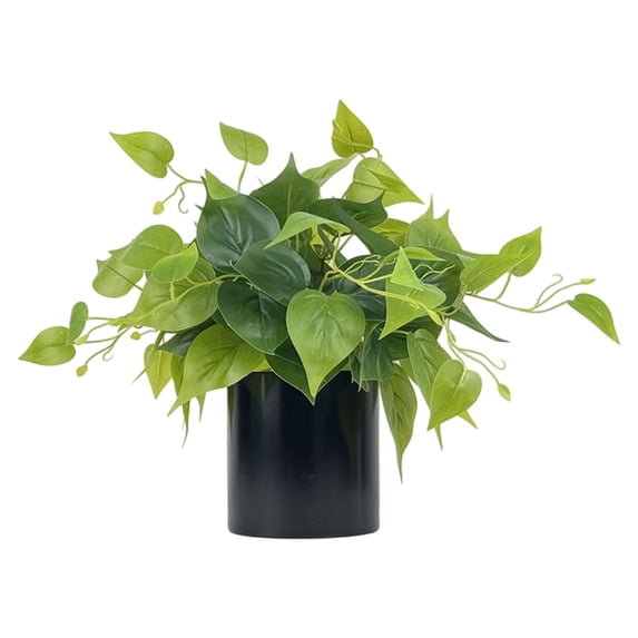 Artificial Pothos Plants with Pots Realistic Hanging Plants in Plastic ...
