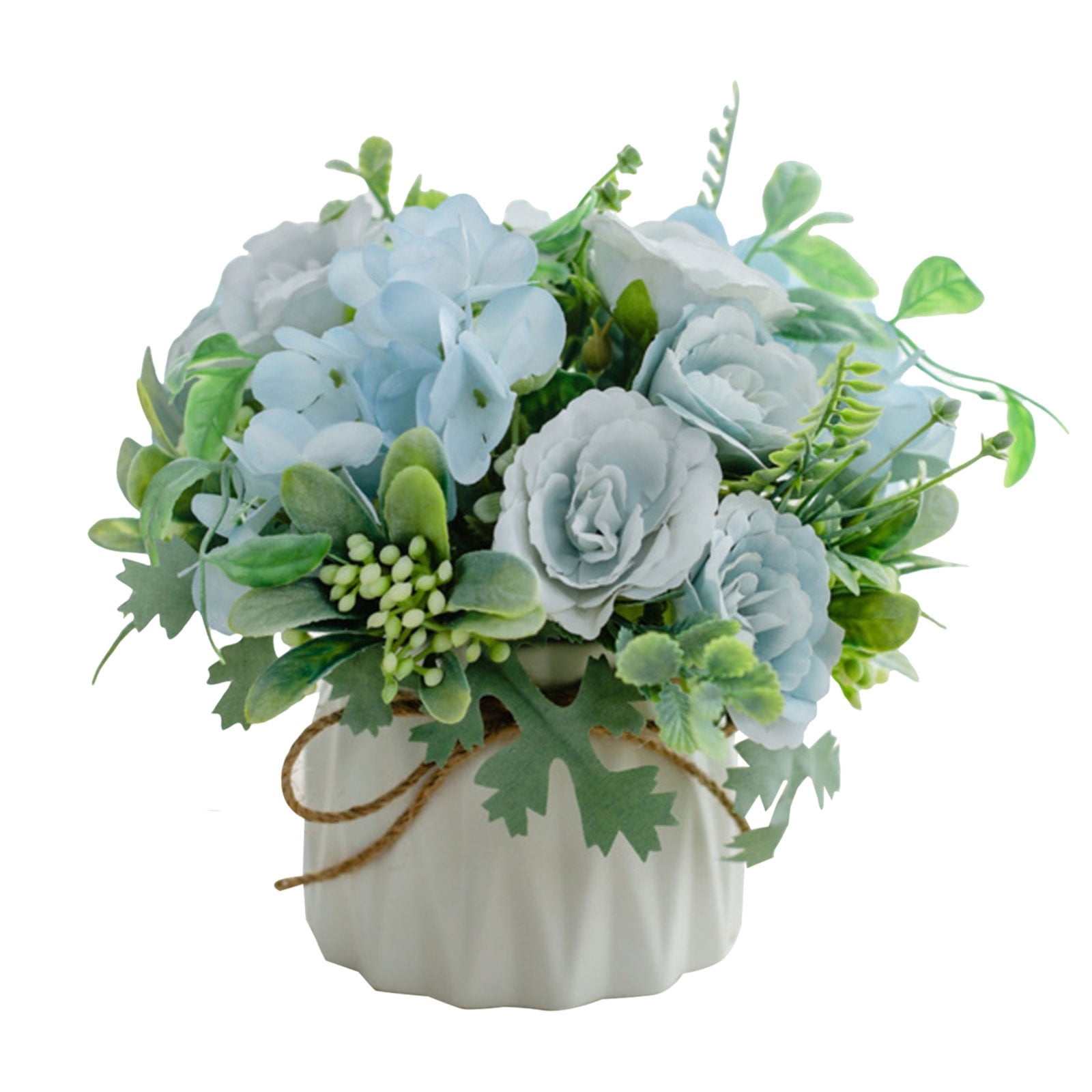 Artificial Potted Plant Faux Greenery For Home Table Shelf Office Desk ...