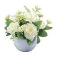 Artificial Potted Plant Flowers In Pot For Home Bathroom Kitchen Rustic ...