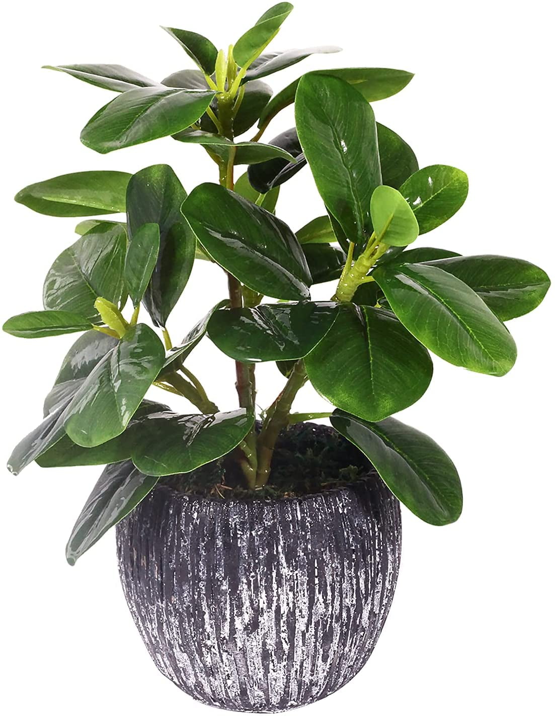 Artificial Potted Plant, Real Touch Artificial Oak Leaves Waterproof ...