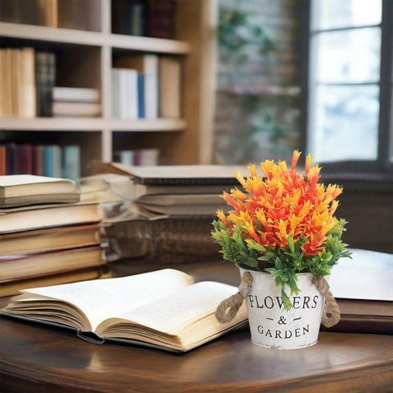 Artificial Potted Plant Realistic Plastic Flower Bouquet with ...