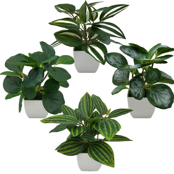 Artificial Potted Plants for Indoor Use Set of 4 for Living Room and ...