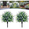Artificial Potted Trees with Ground Stakes, UV Resistant Faux Plants No ...