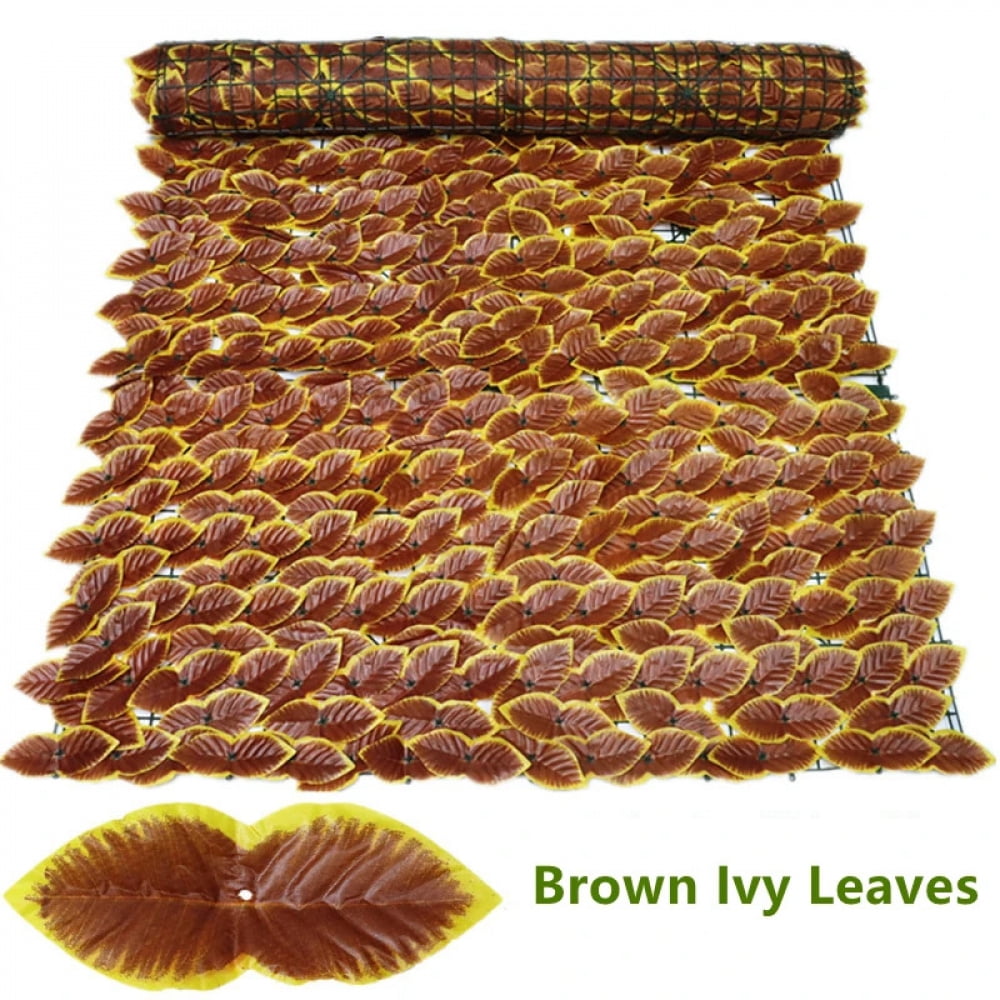 Artificial Privacy Fence Screen Faux Ivy Leaf Hedges 200/100cm Long Leaf Fence Panels Indoor ...