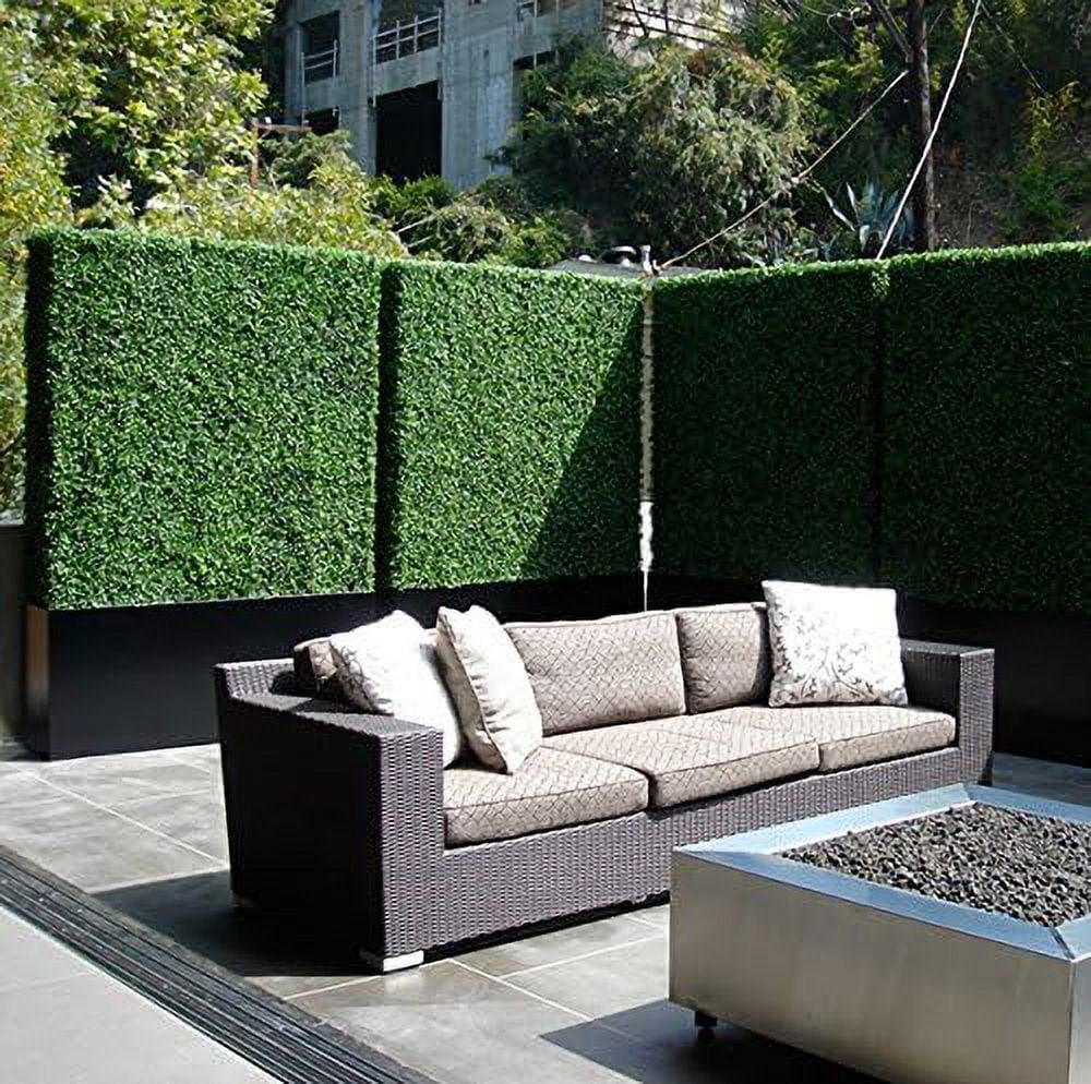 Artificial Privacy Hedge Screen, UV Privacy Fence Screen Greenery Panel ...