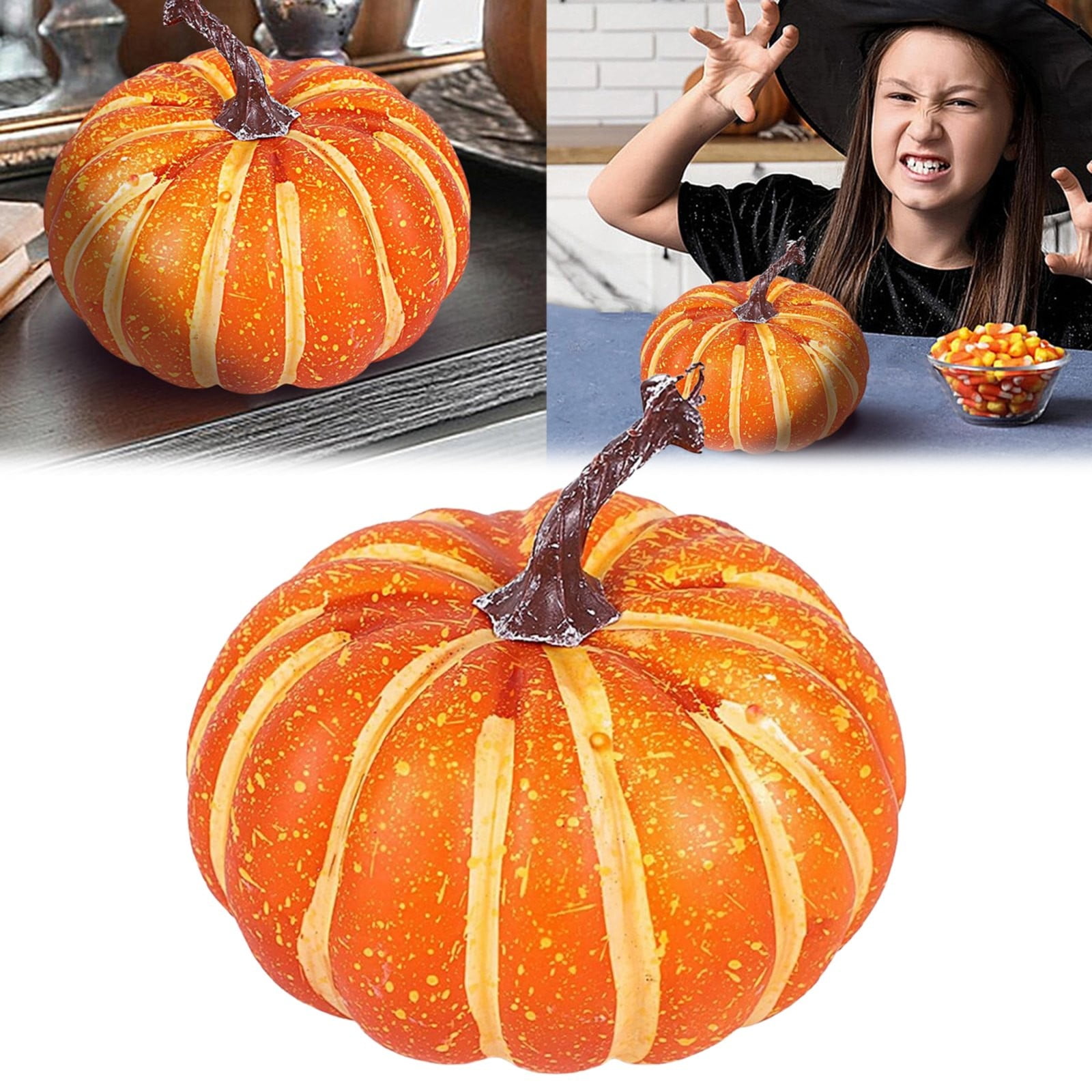 Artificial Pumpkin Decor (Velvet Fall Display), Velvet-Textured Pumpkin ...