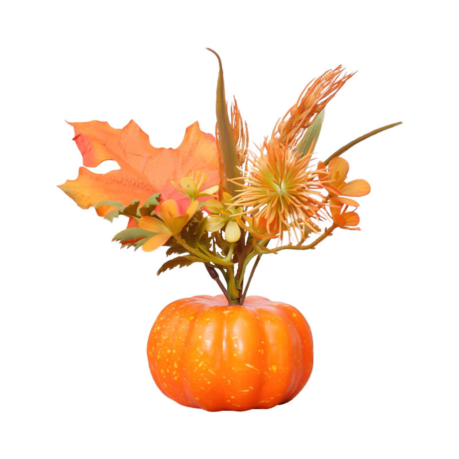 Artificial Pumpkin Large Pumpkin With Artificial Sunflower Maple Leaves ...