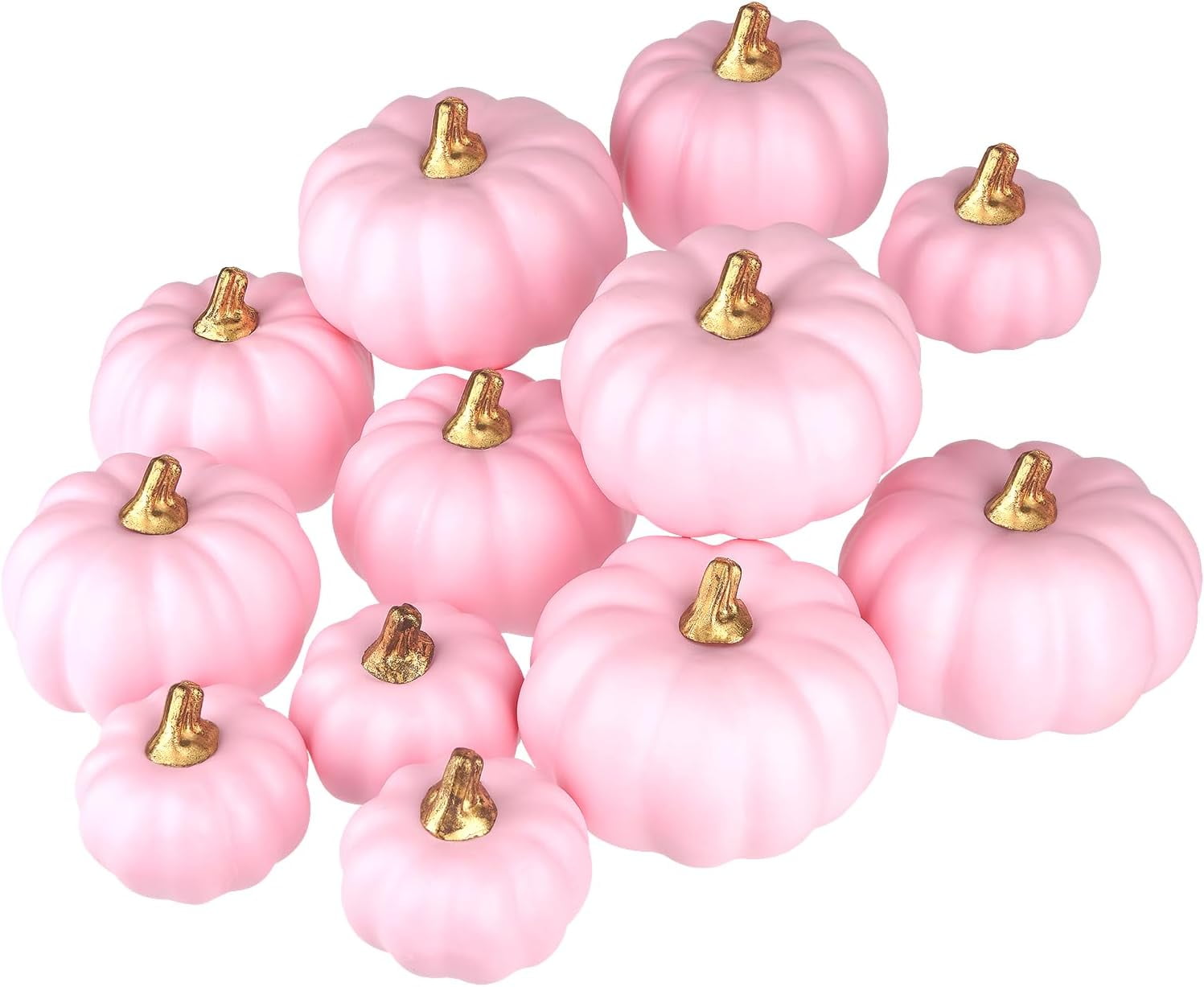 Artificial Pumpkins Bulk 12Pcs Assorted Sizes Harvest Lifelike Pumpkin ...