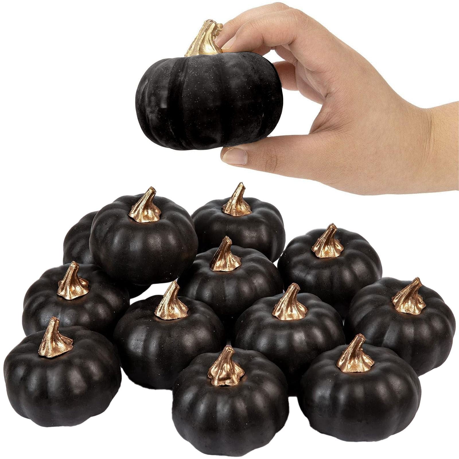 Artificial Pumpkins Bulk 12Pcs Vintage Pumpkin Harvest Lifelike Pumpkin ...