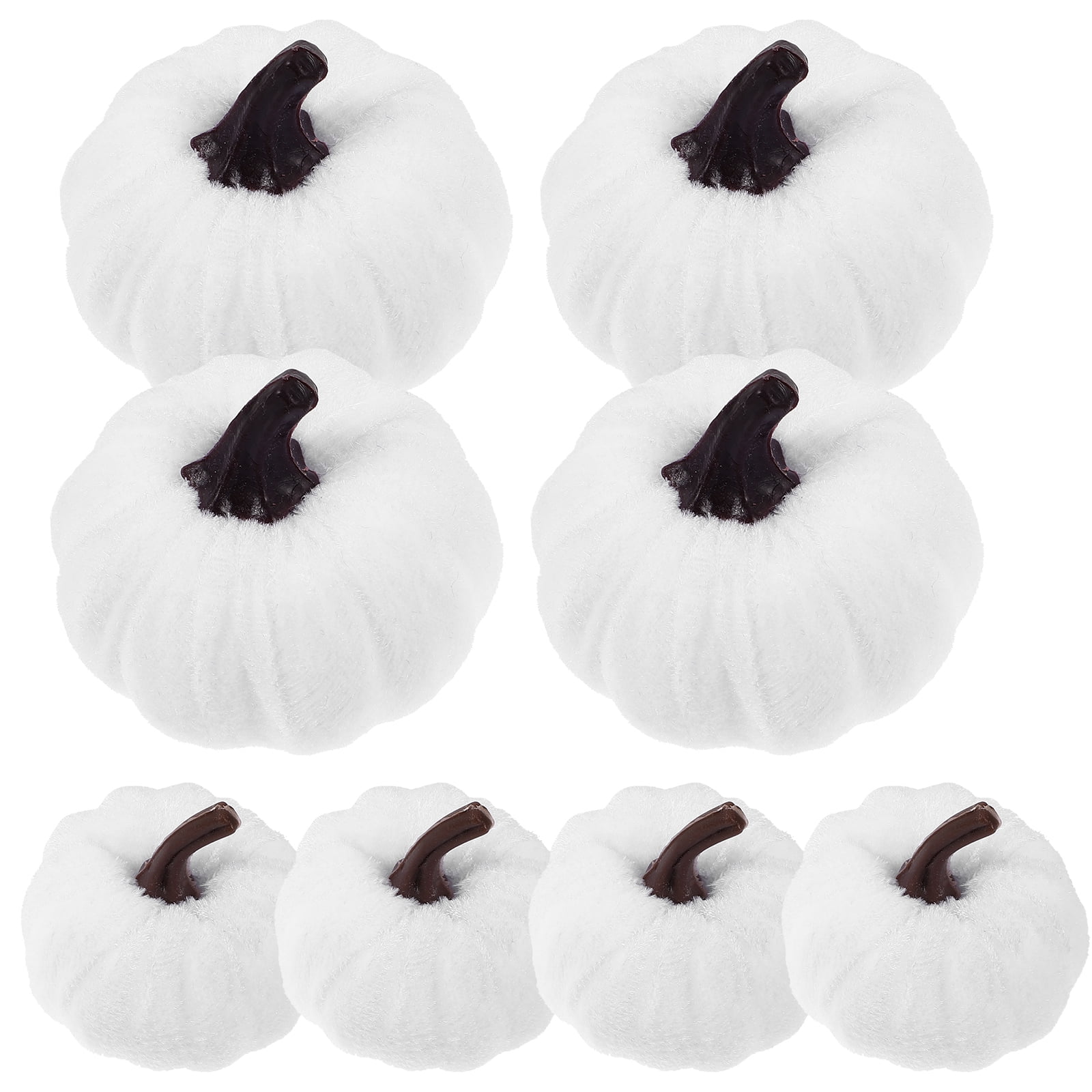 TABLZONE 8pcs Artificial Pumpkin Decor White Foams Pumpkin Prop for DIY ...
