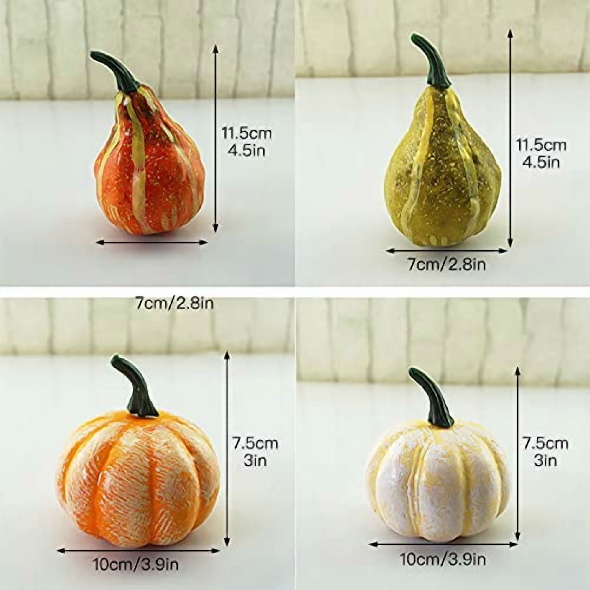 Artificial Pumpkins and Gourds, Set of 12 Fake Pumpkin Model, Halloween Foam Props, Artificial ...
