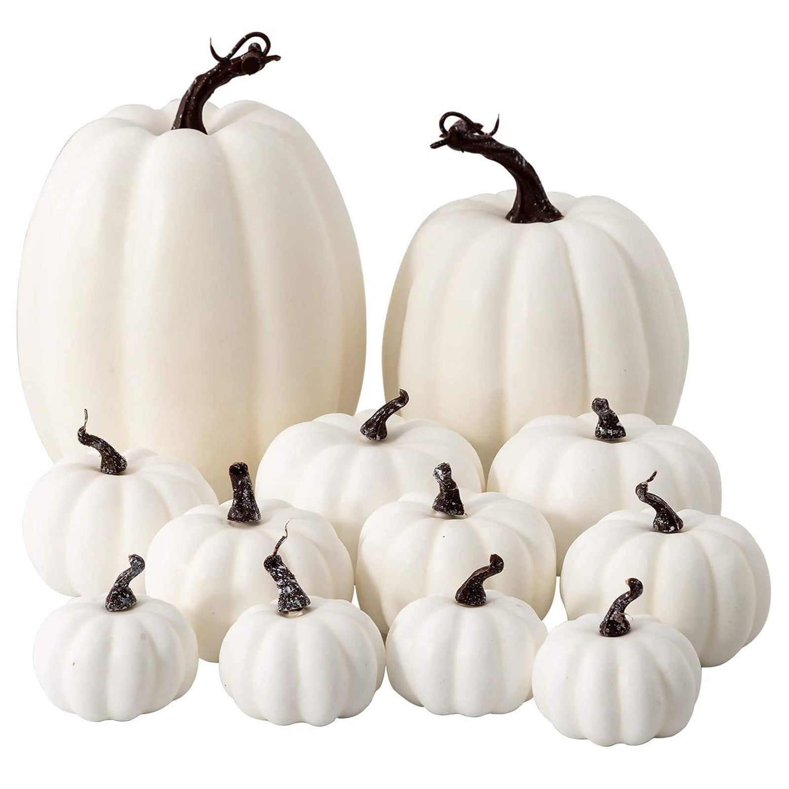 Artificial Pumpkins,Mini Pumpkin, Carvable Fake Pumpkin for Decorating ...