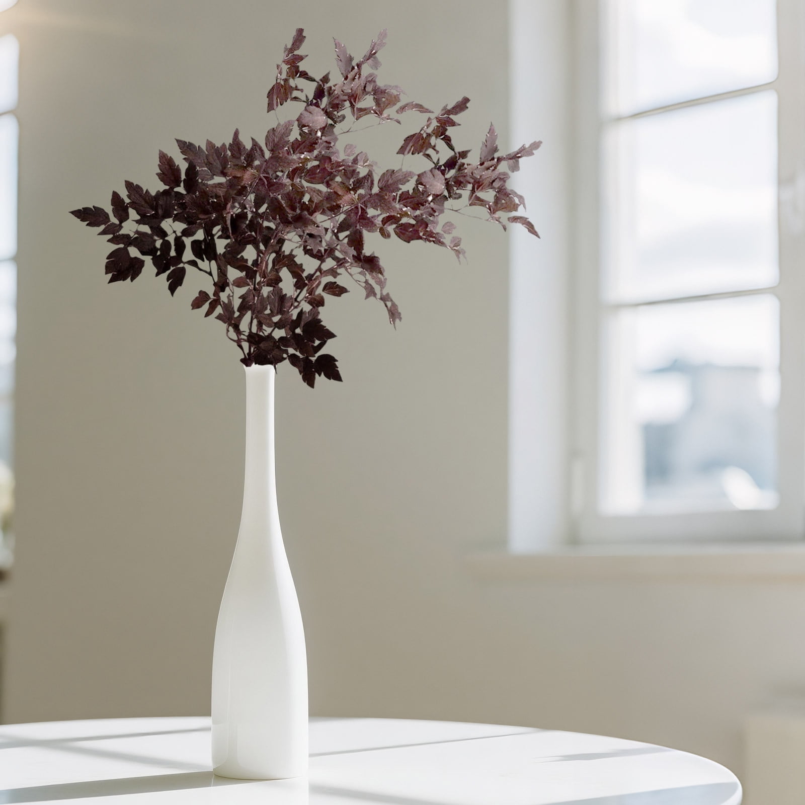 Artificial Purple Bugbane Fall Stem - Realistic Faux Greenery with Dark ...