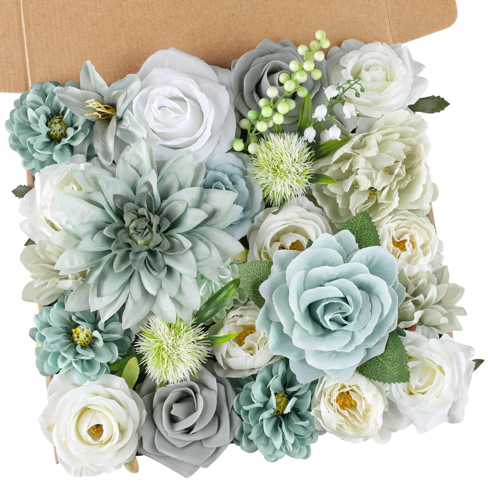 Artificial Purple Flowers Combo Silk Mix Peony Rose Hydrangea Fake ...