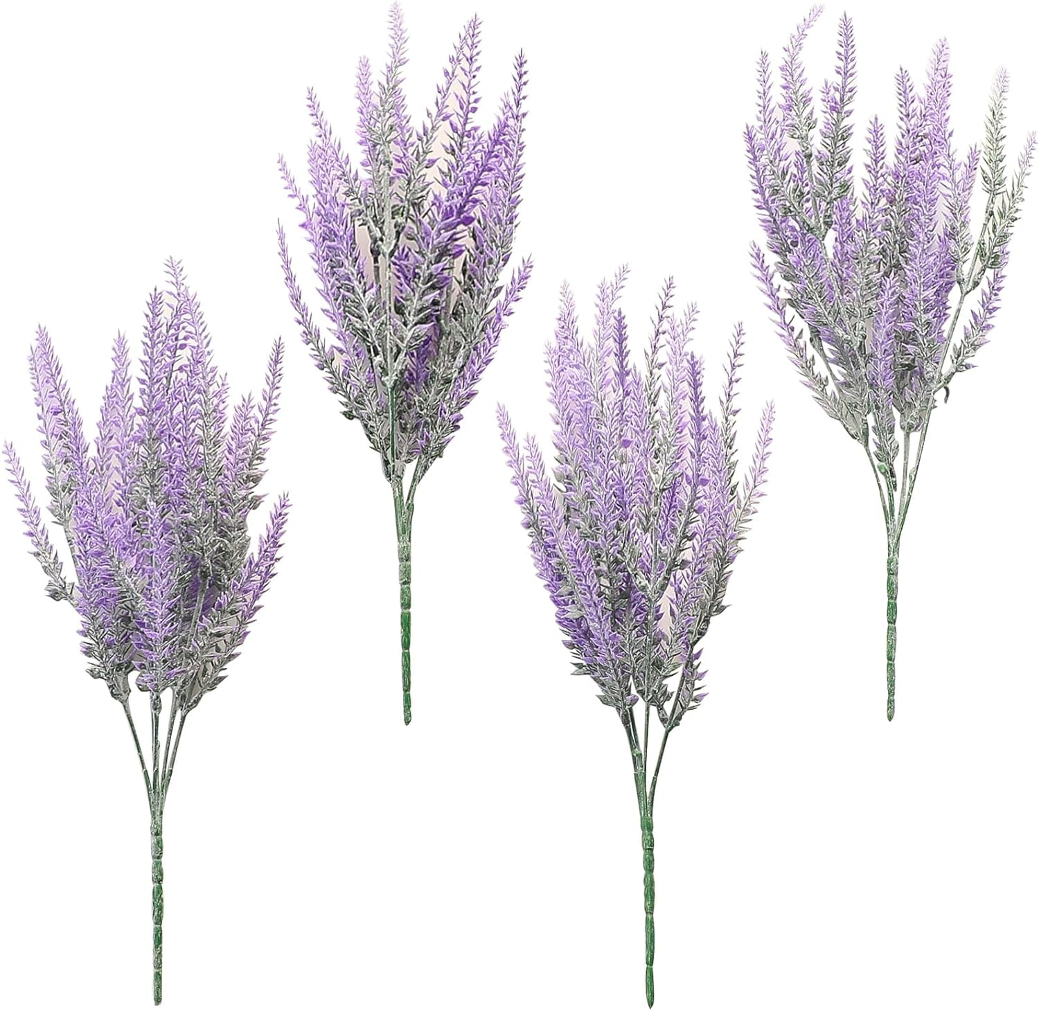 Artificial Purple Lavender, 4 Bushes Fake Lilac Flower for Wedding ...
