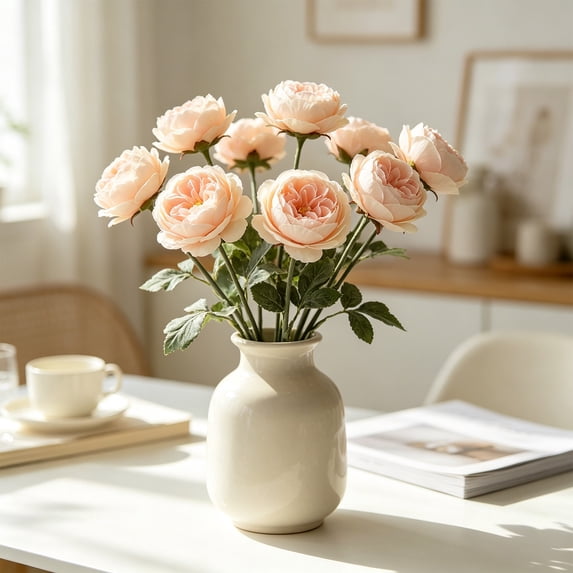 Artificial Ranunculus Flower Stems, Realistic Peony Faux Blooms ...