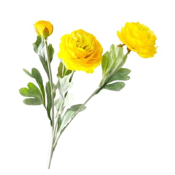Artificial Ranunculus Flowers Premium Silk Buttercup Stems Real Touch ...