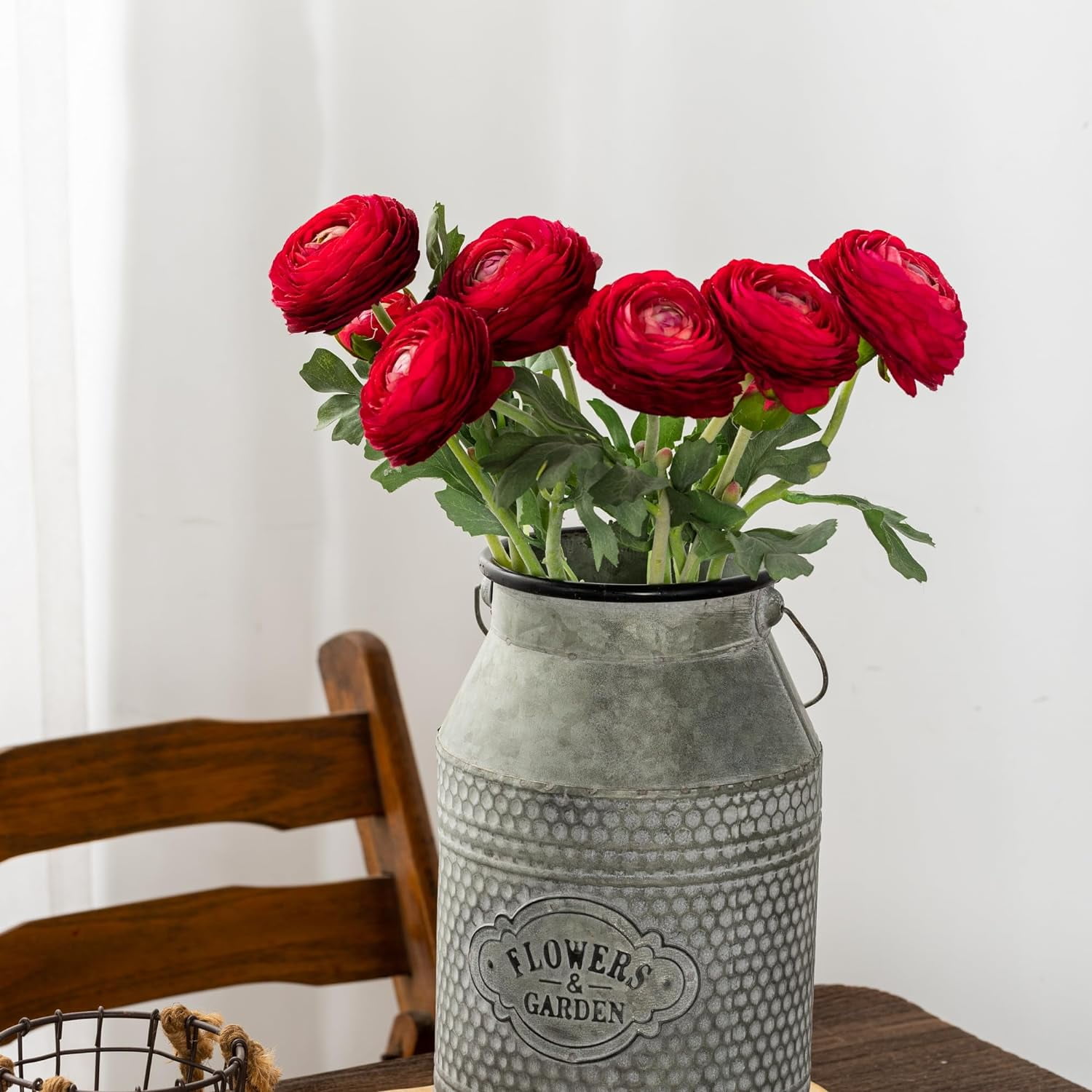 Artificial Ranunculus Flowers With Real Touch Stem, Silk Ranunculus ...