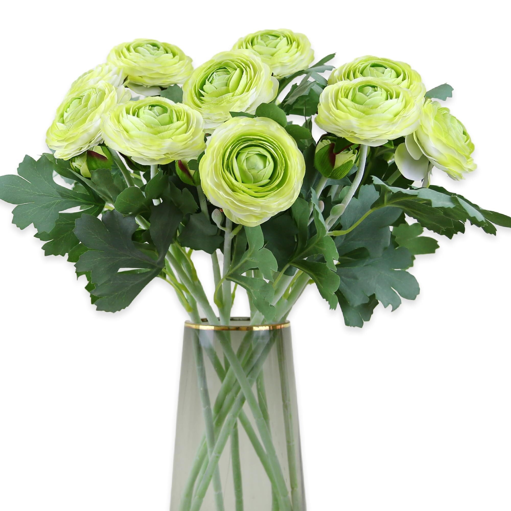 Artificial Ranunculus Flowers with Real Touch Stem, Silk Ranunculus ...