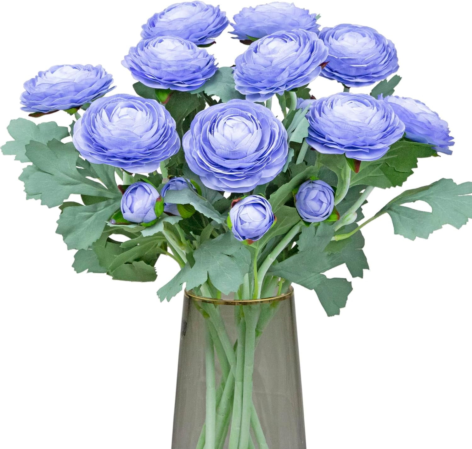 Artificial Ranunculus Flowers with Real Touch Stem, Silk Ranunculus ...