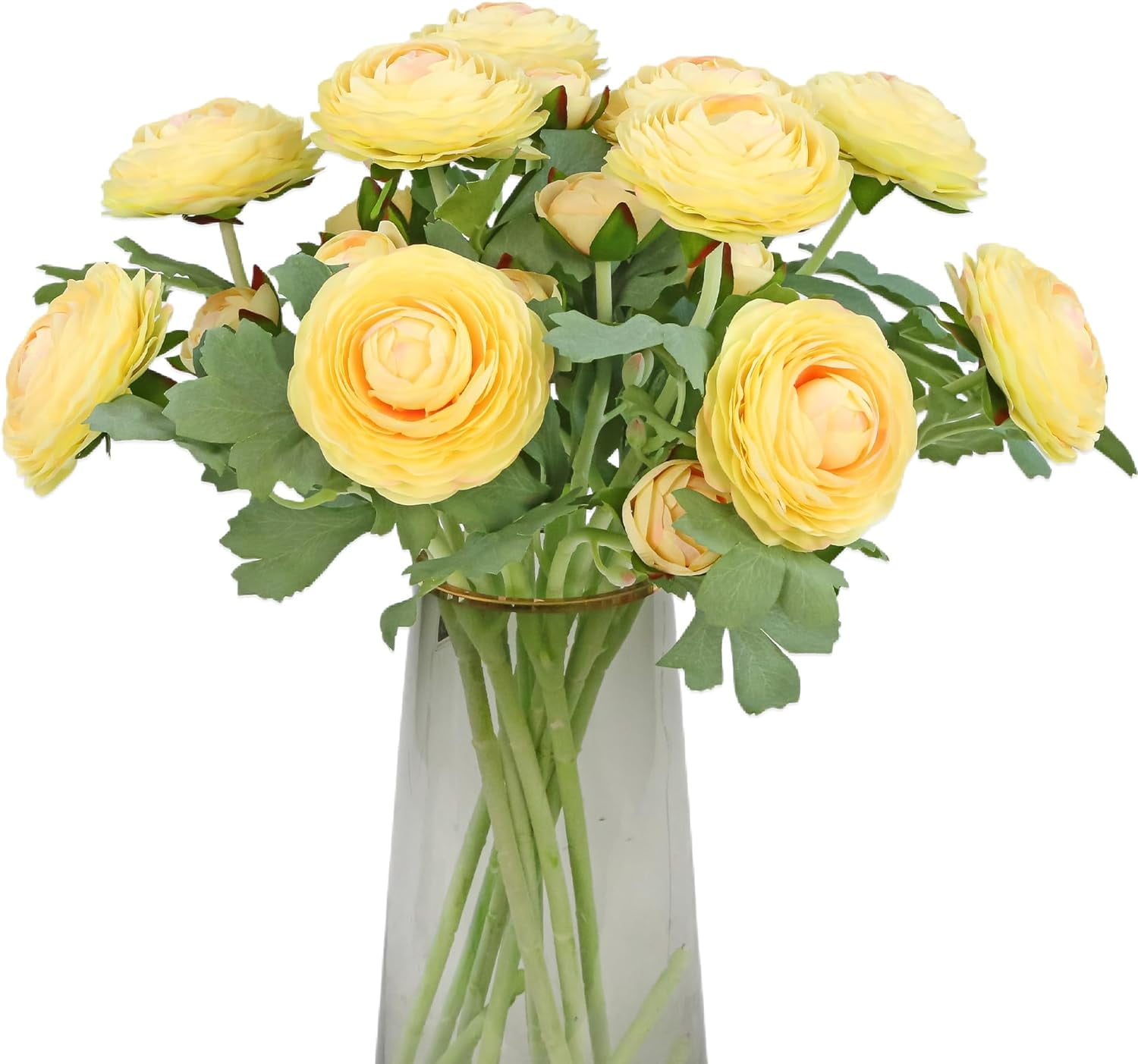 Artificial Ranunculus Flowers with Real Touch Stem, Silk Ranunculus ...