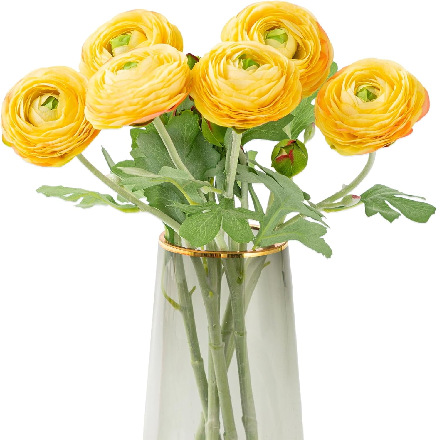 Artificial Ranunculus Flowers with Real Touch Stem, Silk Ranunculus ...