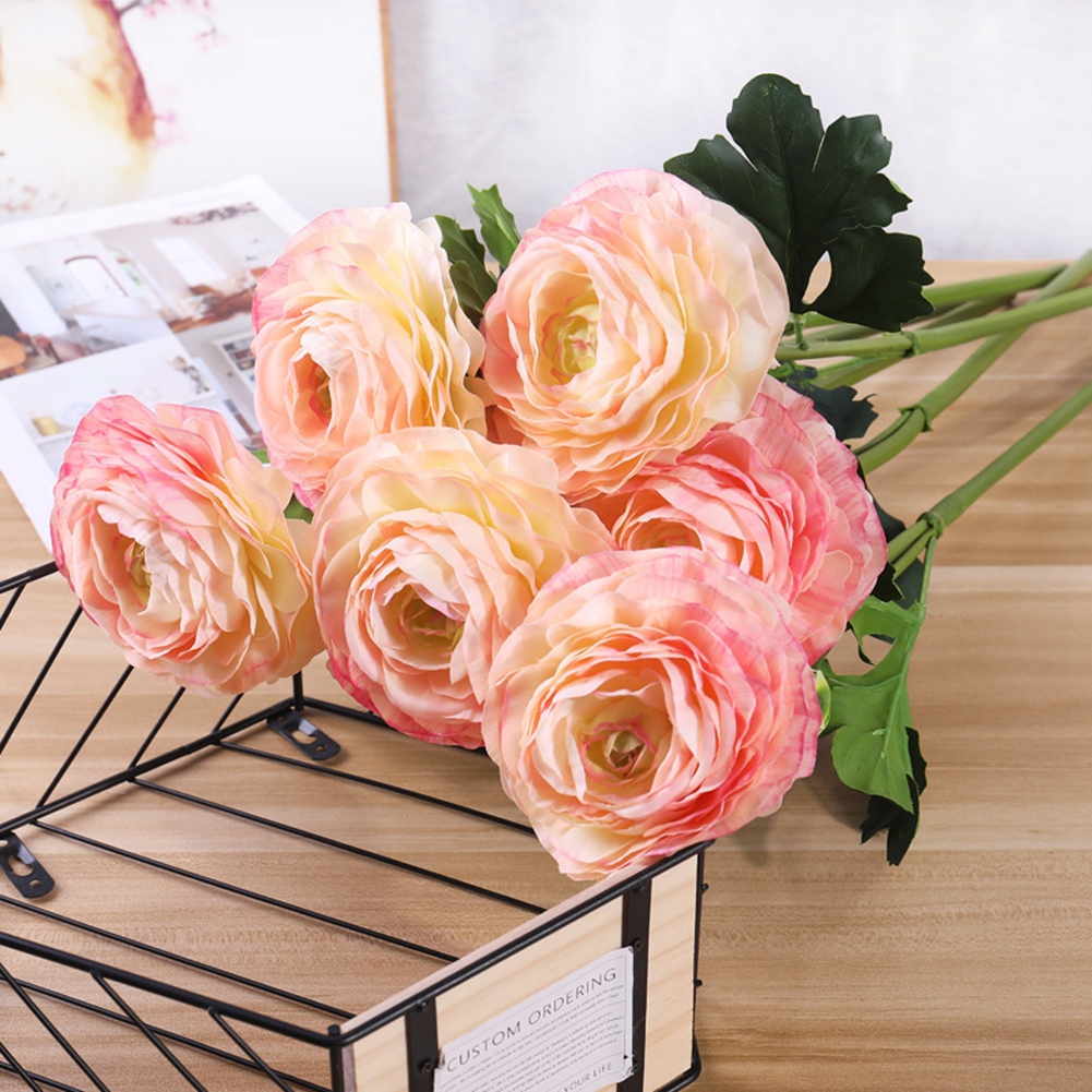 Artificial Ranunculus Flower Simulation Flower Bouquet For Home ...