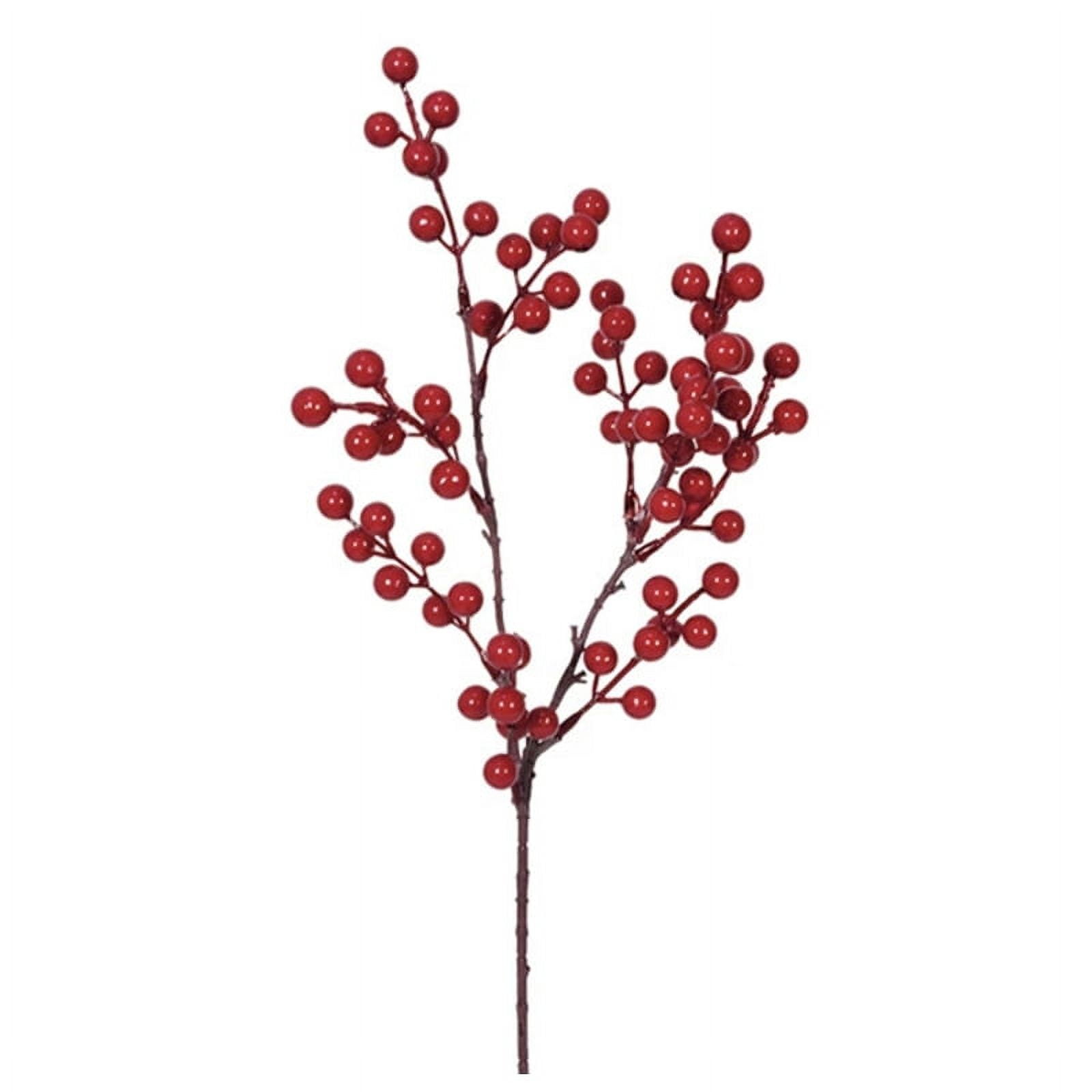 Artificial Red Berry Stems Picks Berries Branches for Christmas Tree ...
