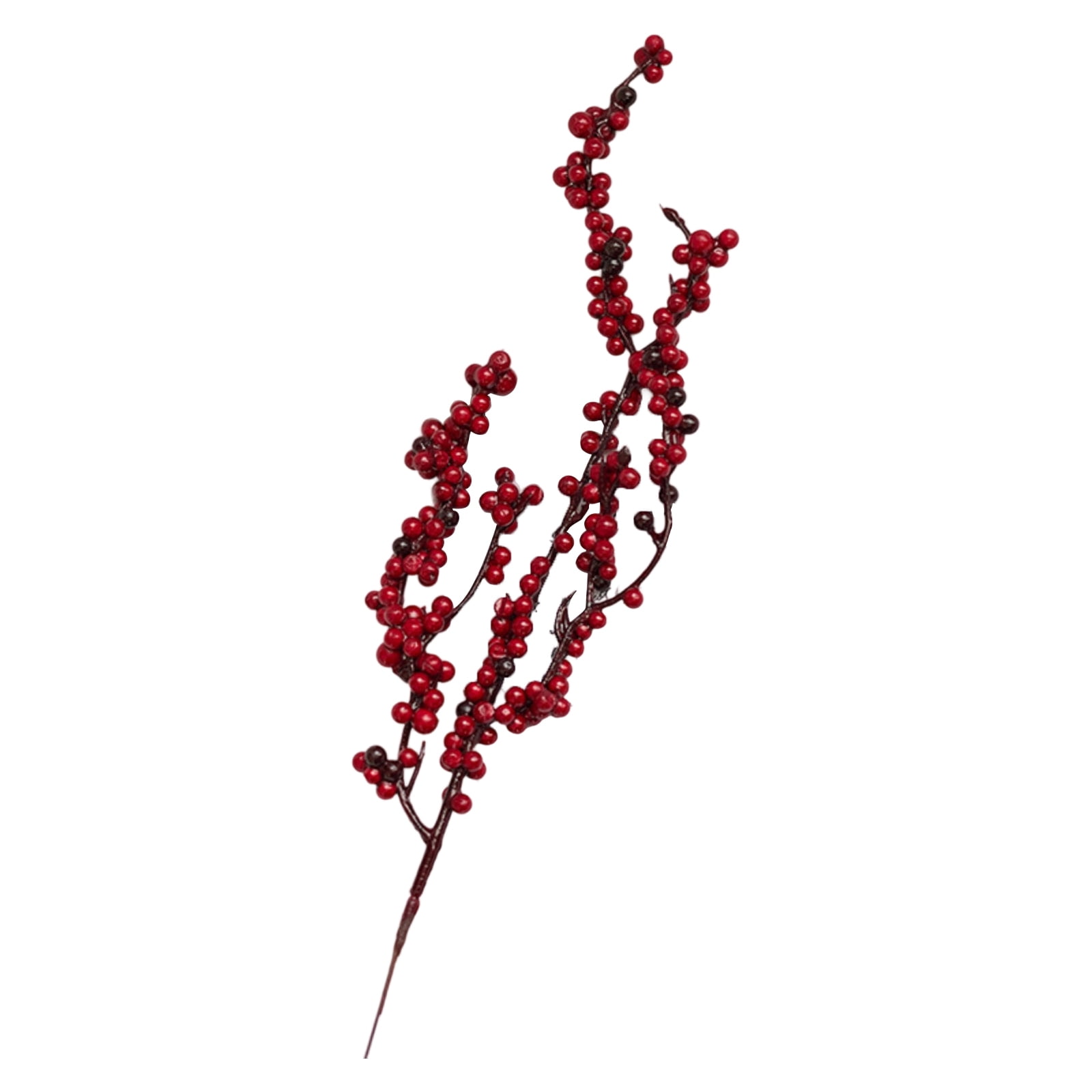 Artificial Red Berry Stems - Realistic Foam Holly Berry Picks for ...