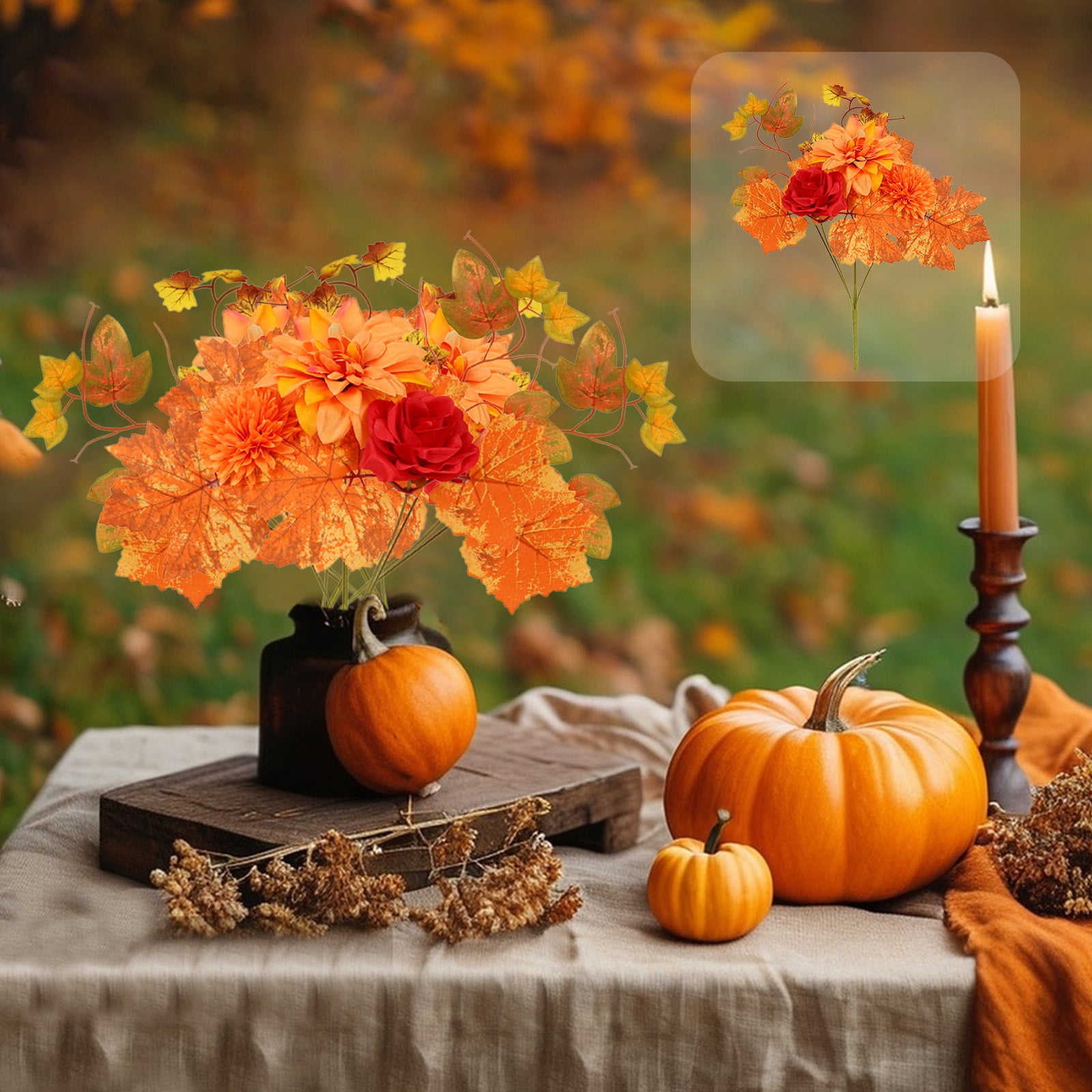 Artificial Red Maple Leaf Branch | Lifelike Plastic Fall Foliage ...