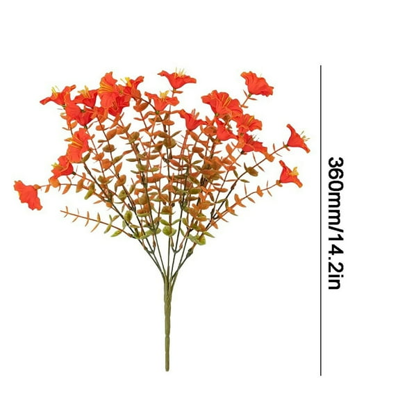 Artificial Red Violet Trumpet Flower for Outdoor Decoration, Realistic ...