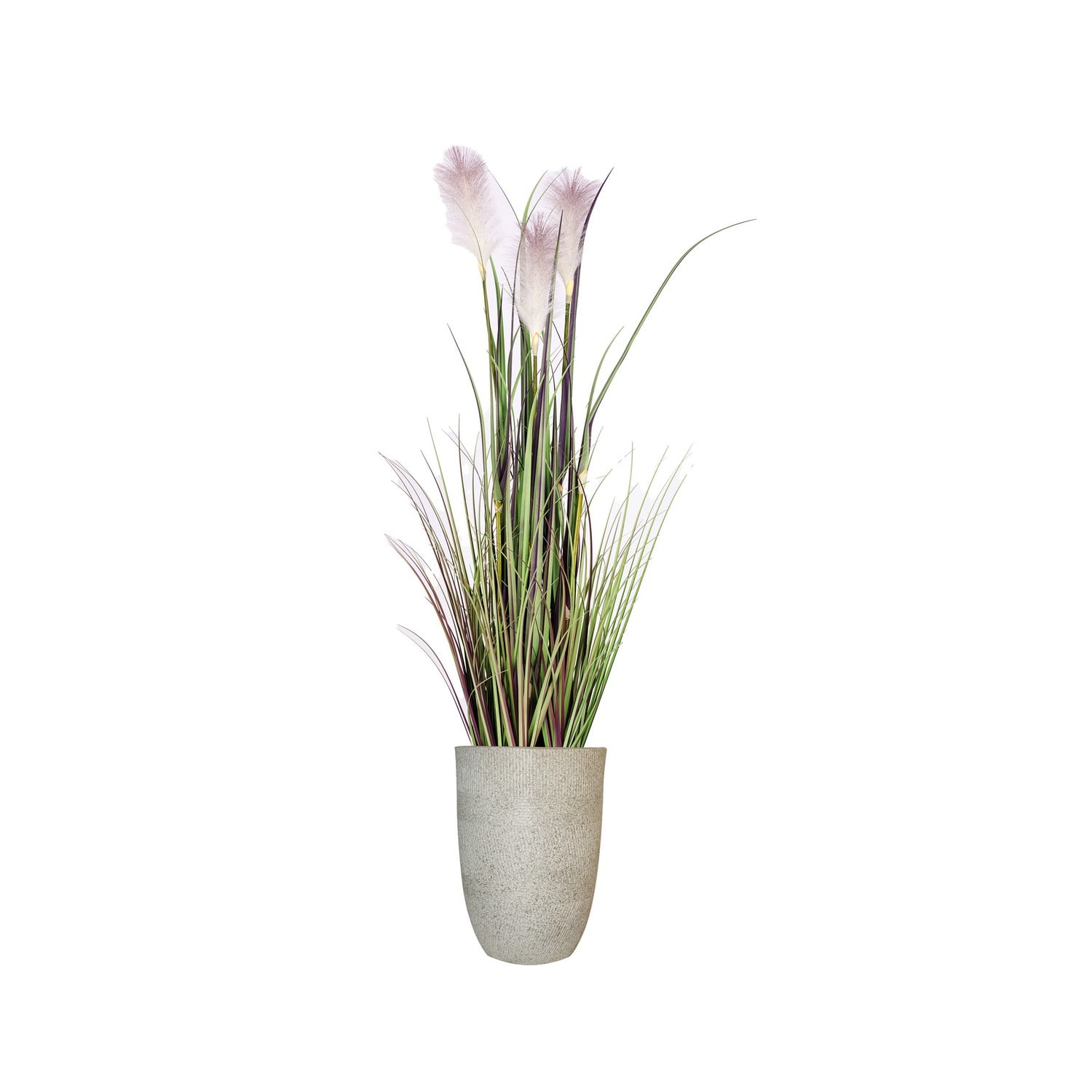 Artificial Reed Grass | 56" fake grass in a planter| Lavender Ombre ...