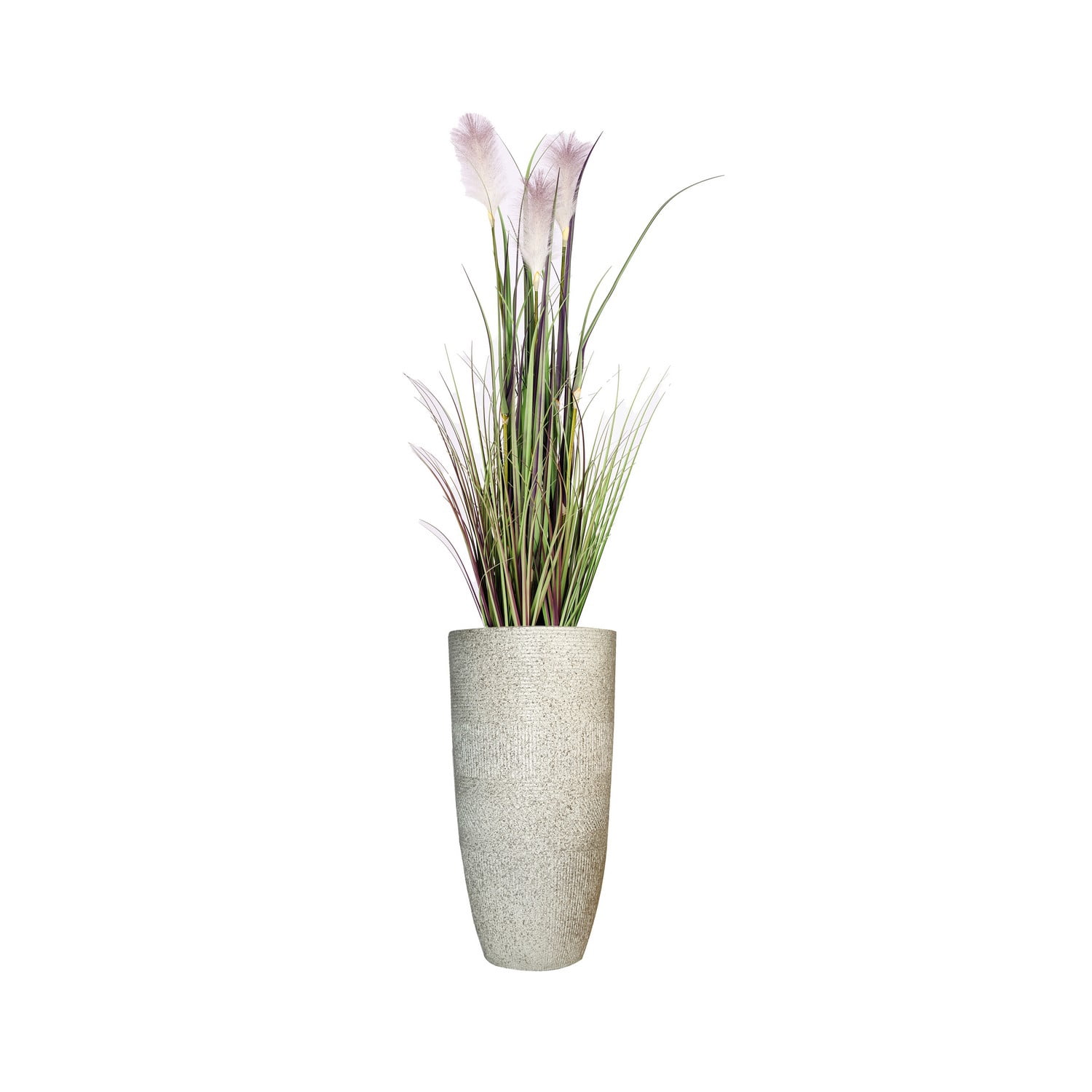 Artificial Reed Grass | 62" fake grass in a planter| Lavender Ombre ...