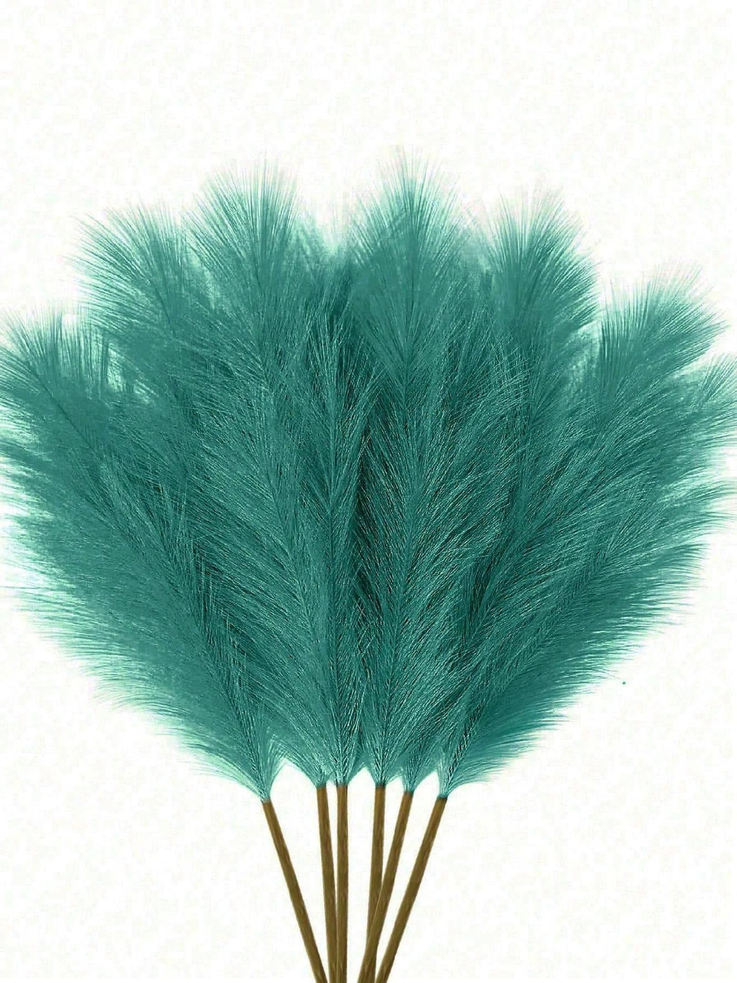 Artificial Reed Grass - Large Tall Fluffy Faux Pampas Grass Vase Filler ...