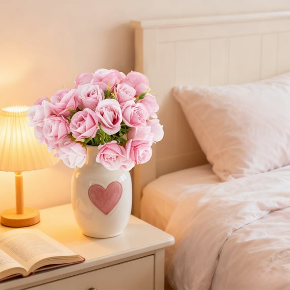 Artificial Rose Bouquet, 27 Head unreal Flowers, Realistic Silk Roses ...