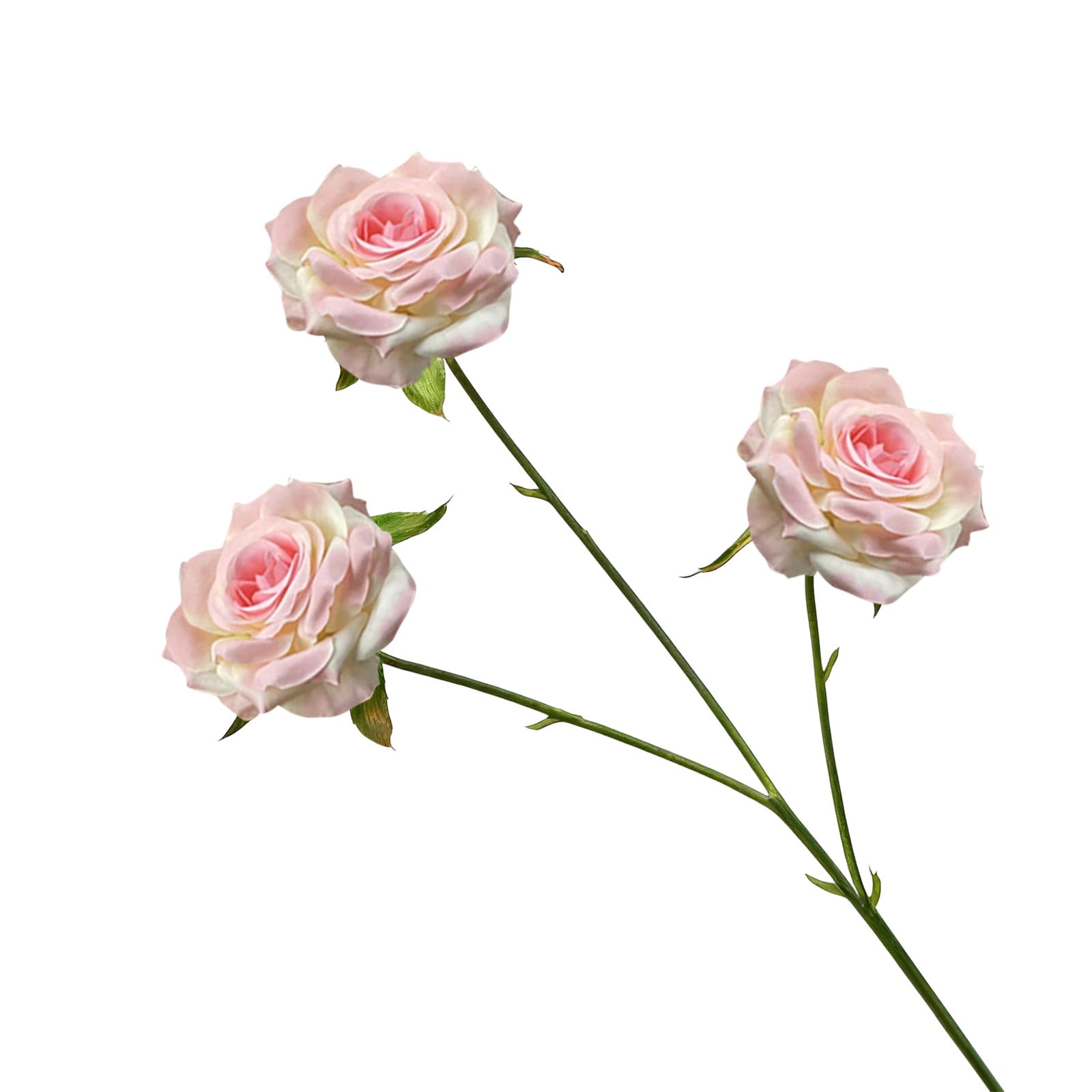 Artificial Rose Bouquet 3 Head, Silk Fabric Realistic Roses for Wedding ...