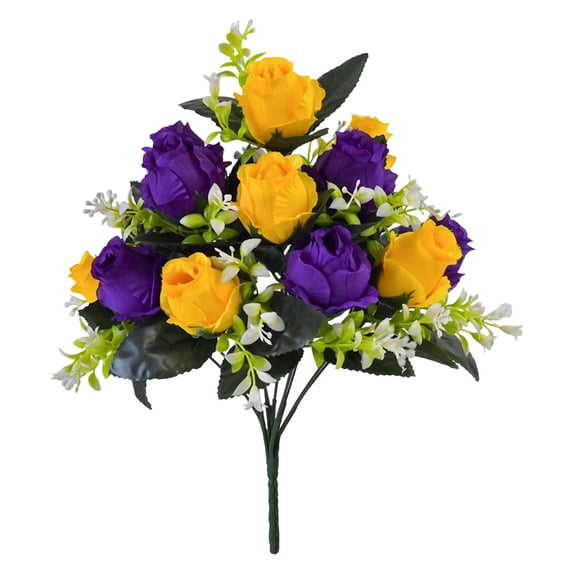 Artificial Rose Bouquet With 12 Heads And Hydrangea, For Vase Wedding ...