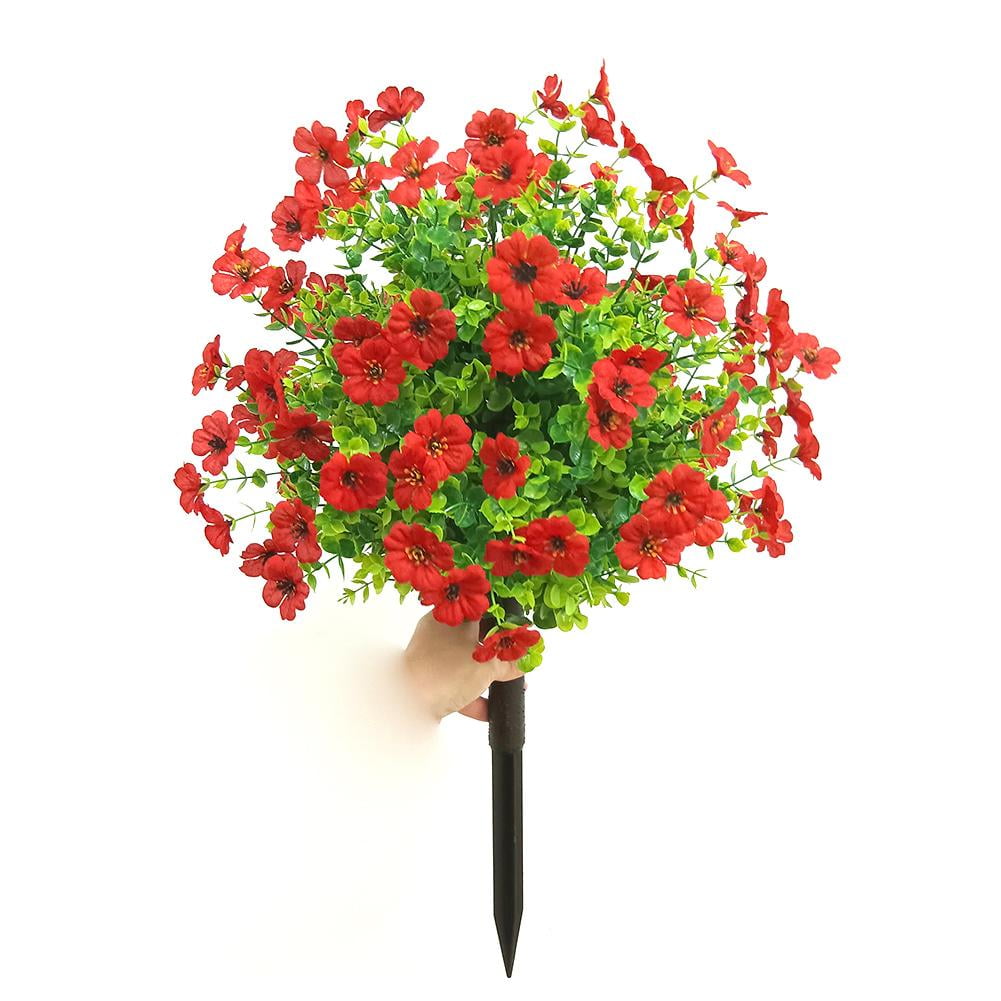 Artificial Rose Boxwood Topiary Ball Bush, UV Resistant Faux Greenery ...