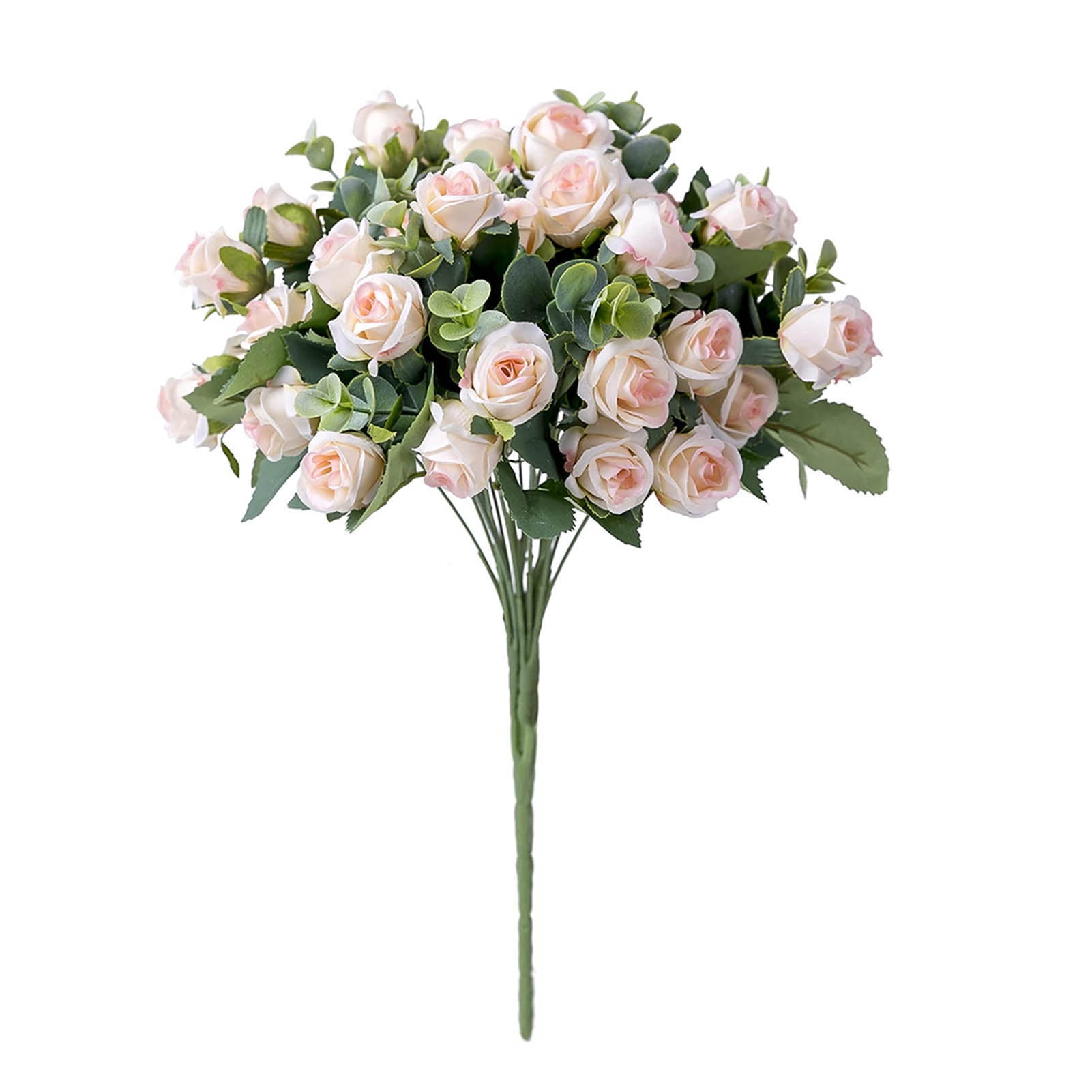 Artificial Rose Bud Silk Flowers Bush Long Artificial Flower Bush for ...