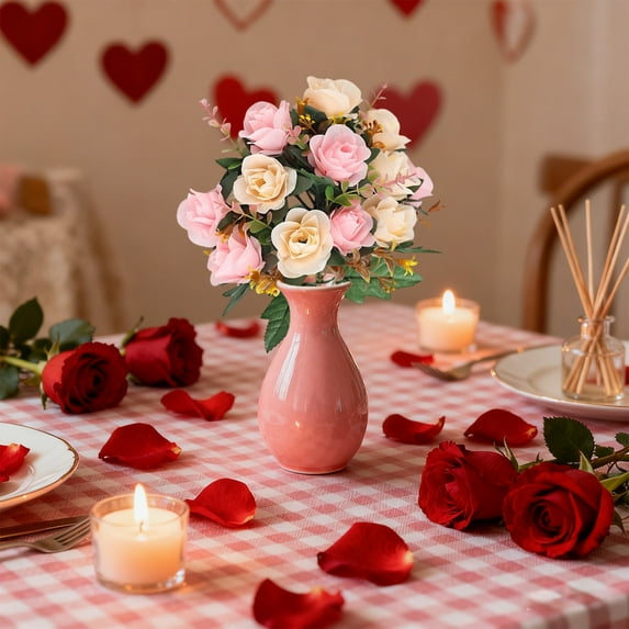 Artificial Rose Bundle,Silk Flowers,Faux Rose Bouquet,Wedding ...