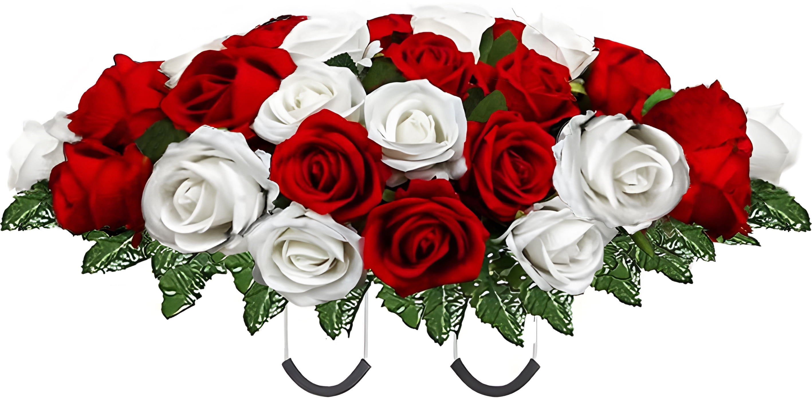 Artificial Rose Cemetery Flowers Outdoor Tombstone Decoration Saddle ...