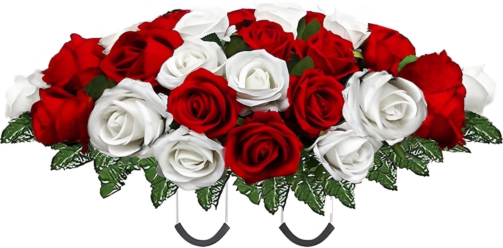 Artificial Rose Cemetery Flowers - Realistic - Outdoor Tombstone ...