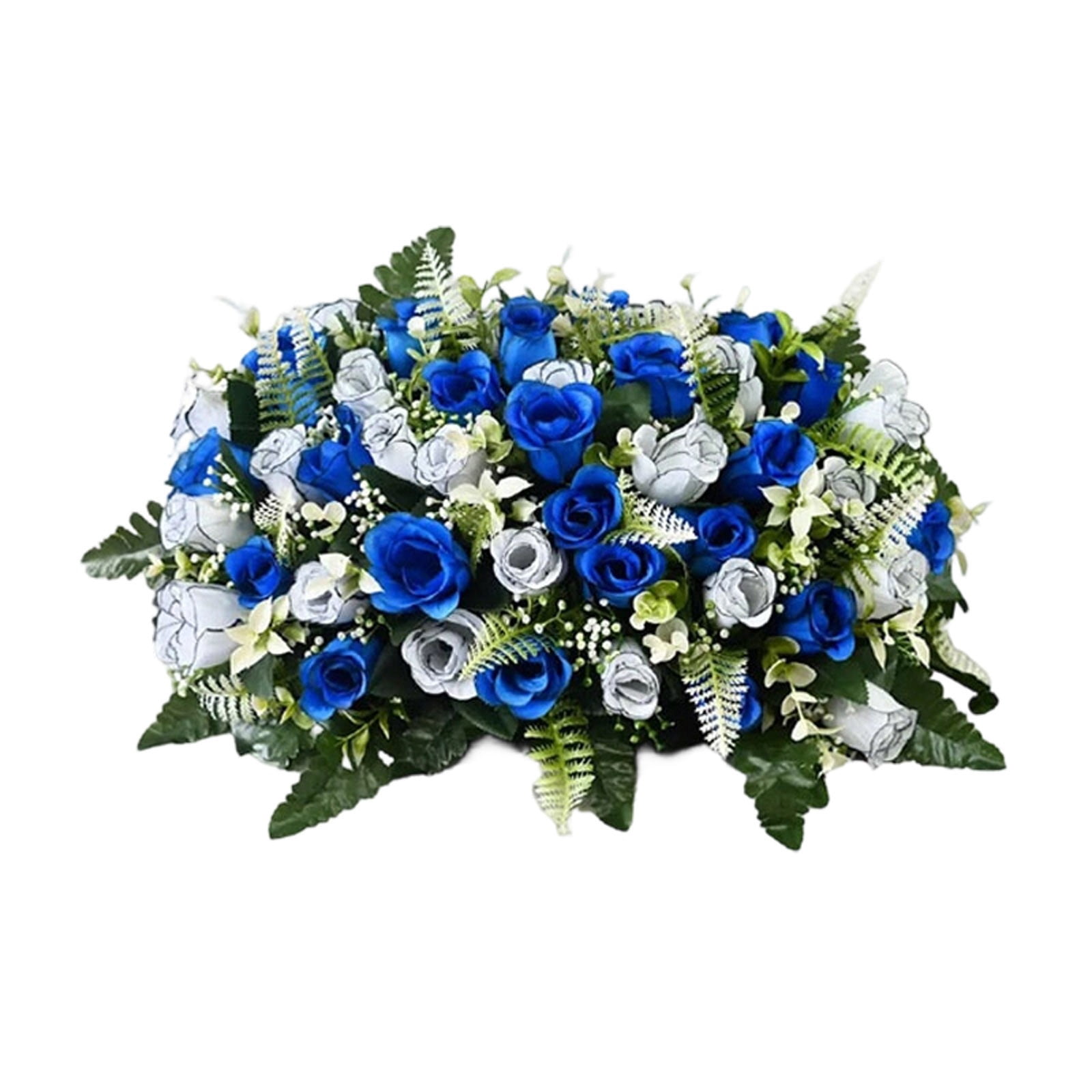Artificial Rose Cemetery flower with Dragon Boat Frame，Red and White ...