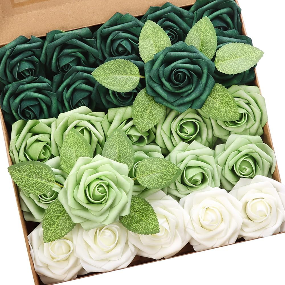 Artificial Rose Flowe Roses with Stems for DIY Wedding Bouquets Bridal ...