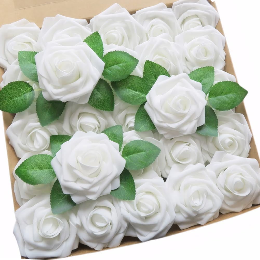 Artificial Rose Flowe Roses with Stems for DIY Wedding Bouquets Bridal ...